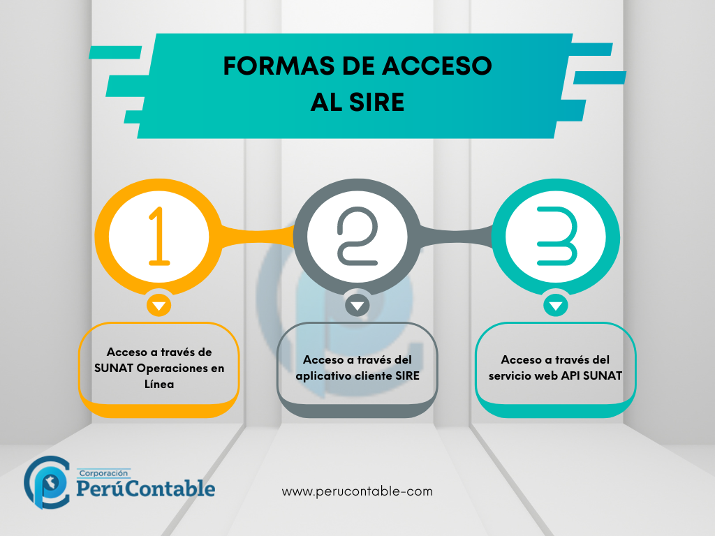 Formas de acceso al SIRE y servicios principales del RVIE Y RCE ...