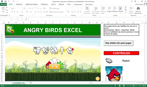 Angry Birds en Excel | Excel Contable