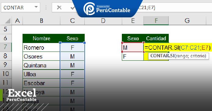 CONTAR.SI: CONTAR VALORES CUANDO SE CUMPLE UNA CONDICIÓN | Excel Contable
