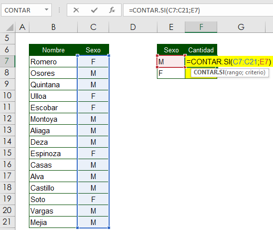 CONTAR.SI: CONTAR VALORES CUANDO SE CUMPLE UNA CONDICIÓN | Excel Contable
