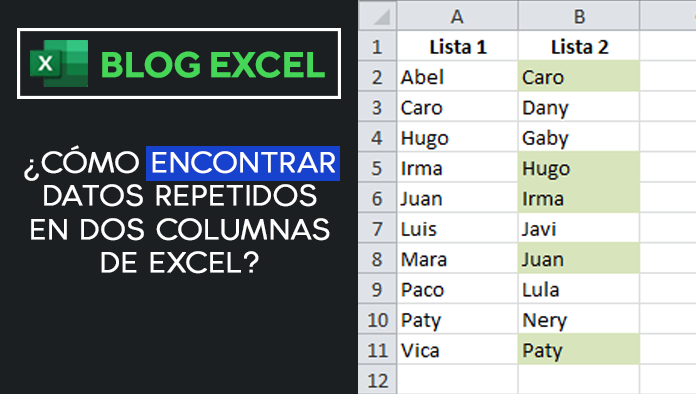 ¿CÓMO ENCONTRAR DATOS REPETIDOS EN DOS COLUMNAS DE EXCEL? | Excel Contable