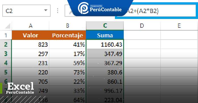 CÓMO SUMAR O RESTAR PORCENTAJES EN EXCEL | Excel Contable CÓMO SUMAR O RESTAR PORCENTAJES EN EXCEL | Excel Contable
