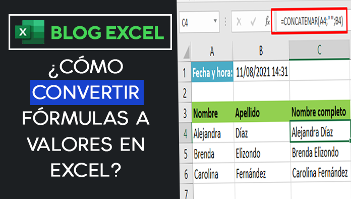 CONVERTIR FÓRMULAS A VALORES EN EXCEL | Excel Contable CONVERTIR FÓRMULAS A VALORES EN EXCEL | Excel Contable