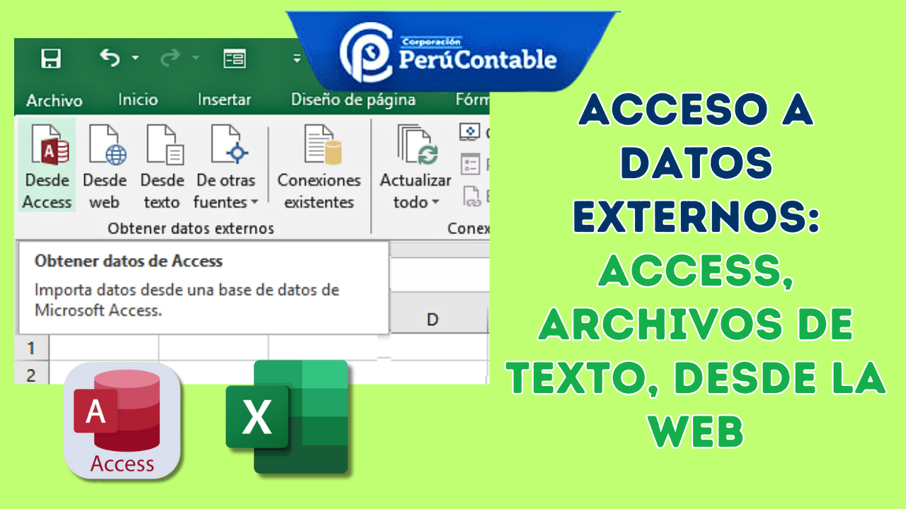 Cómo acceder a datos de Access, archivos de texto, páginas web y más | Excel Contable