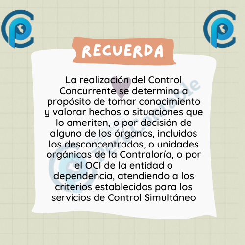 Modalidades del Control Simultaneo: Control Concurrente | Gubernamental