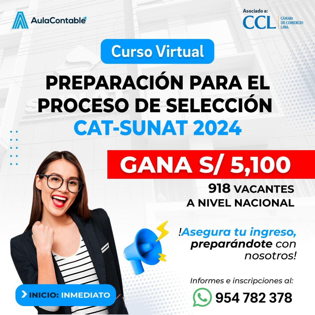 Capacitación para SUNAT Proceso de Selección – CAT 2024 | Tributación